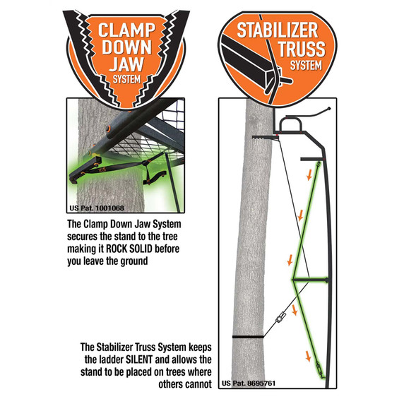 Ol' Man 17' Final Shot Extra Wide Jaw & Truss Ladder Stand | Rogers ...