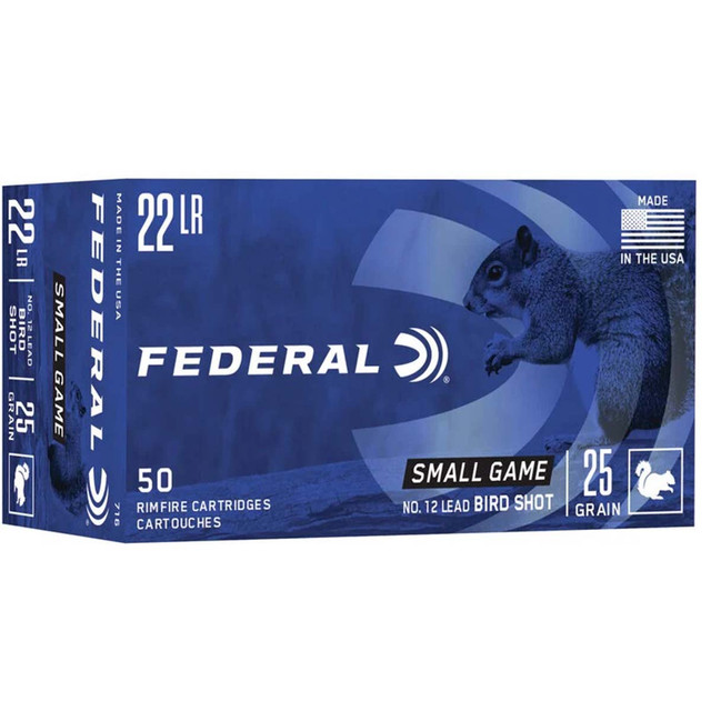 Federal 22 LR 25 Grain No. 12 Lead Bird Shot Small Game Rimfire ...
