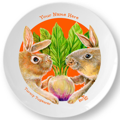 Personalized Rabbit Plate for Children. Sustainable Gifts