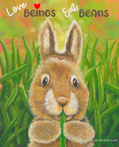 Love Beings Eat Beans Rabbit Art Print