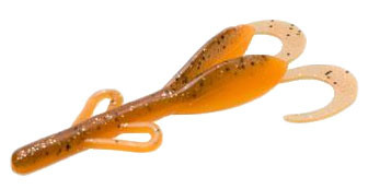 Zoom Baby Brush Hog Bait - 4in - Pumpkin Spice - TackleDirect