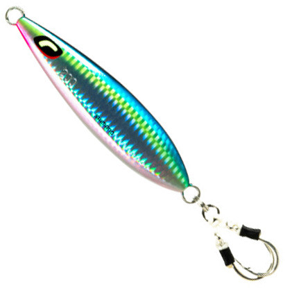 Shimano Butterfly Wing-Fall Jig - 80g - Blue Pink - TackleDirect