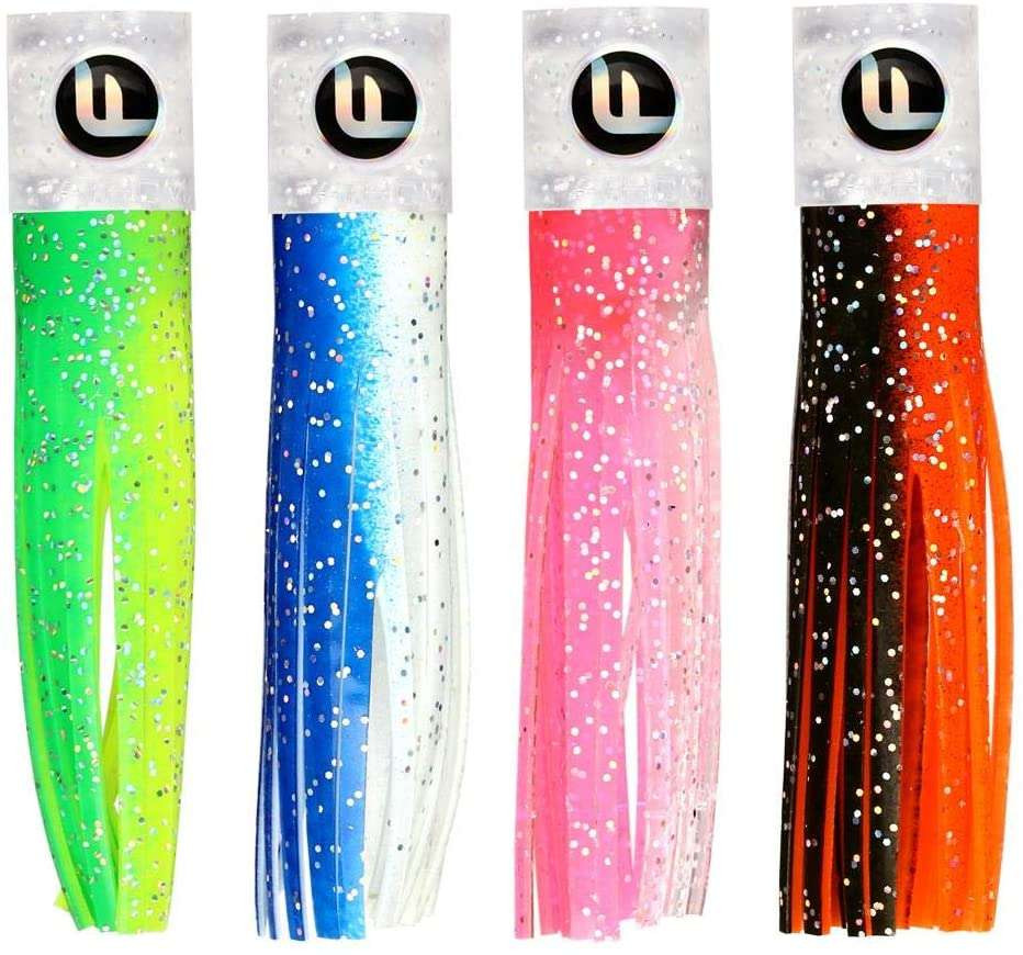 Fathom Offshore 4in Mini Soft Flat Trolling Head 4-Pack - TackleDirect