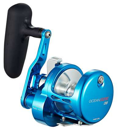 Maxel Ocean Max 1 Speed Lever Drag Reel Blue/Silver - TackleDirect