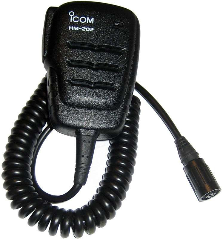 Icom HM202 Compact Waterproof Speaker Mic - TackleDirect