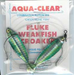 Aqua-Clear FW-2AHG Flounder/Weakfish Holo. Hi/Low Rig - TackleDirect