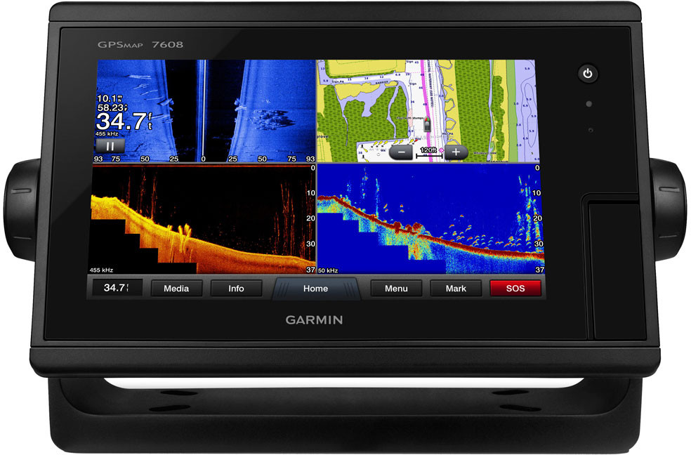 Garmin GPSMAP 7608 8 inch Chartplotter w/J1939 Port, LakeVu HD and g2 ...