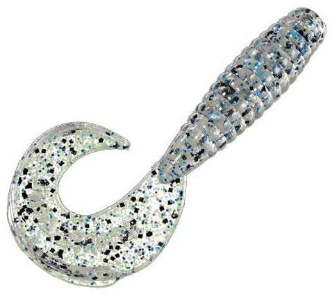 Strike King Rage Tail Grub - 4 inch - Smoke Blue - TackleDirect