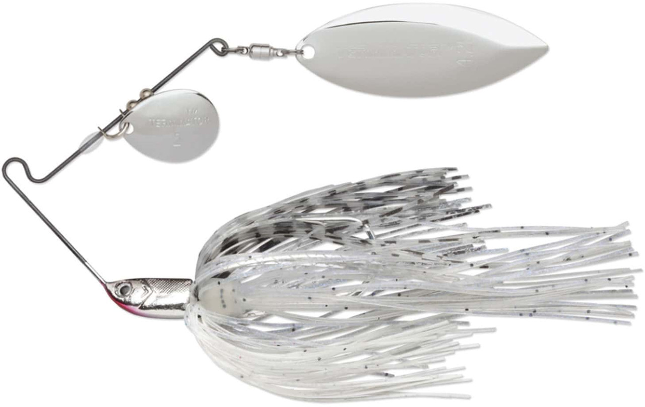 Terminator T34CW T1 Spinnerbait - Colorado/Willow Silver Shiner Nickel