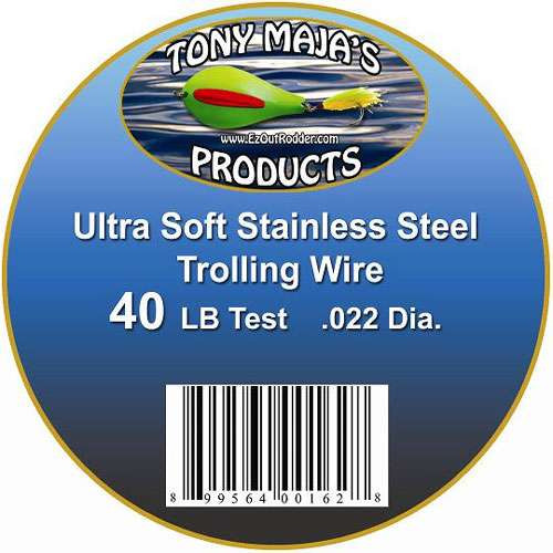 Tony Maja Stainless Steel Trolling Wire 40lb Test 3000ft 5lb Spool