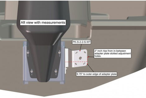 Power Pole Side-Mount Adapter Plate Kit S-2-2 - Starboard - White