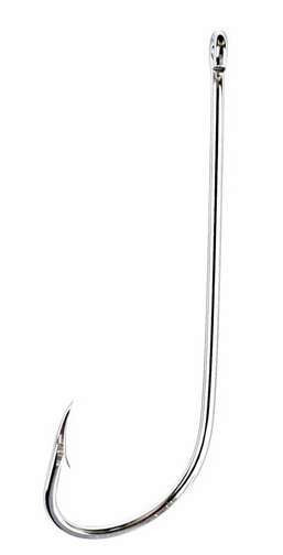 Eagle Claw 072A 2X Long Shank Offset Hooks - TackleDirect