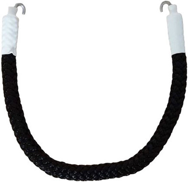 Top Shelf Bucket Rope Handle - Black (White Tubing) - TackleDirect