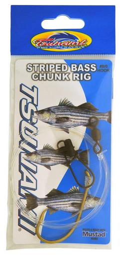 Tsunami Striped Bass Chunk Rig w/ Circle Hook - TackleDirect