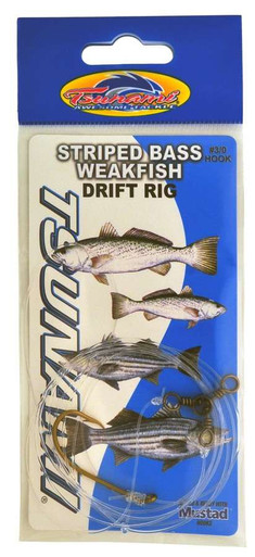 Tsunami Striped Bass/Weakfish Drift Rig w/ Circle Hook - TackleDirect