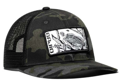 Bajio Largemouth Patch Trucker Hat - Black Camo - TackleDirect