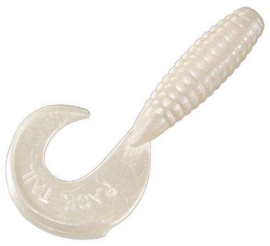 Strike King Rage Tail Grub - 4 inch - Pearl - TackleDirect