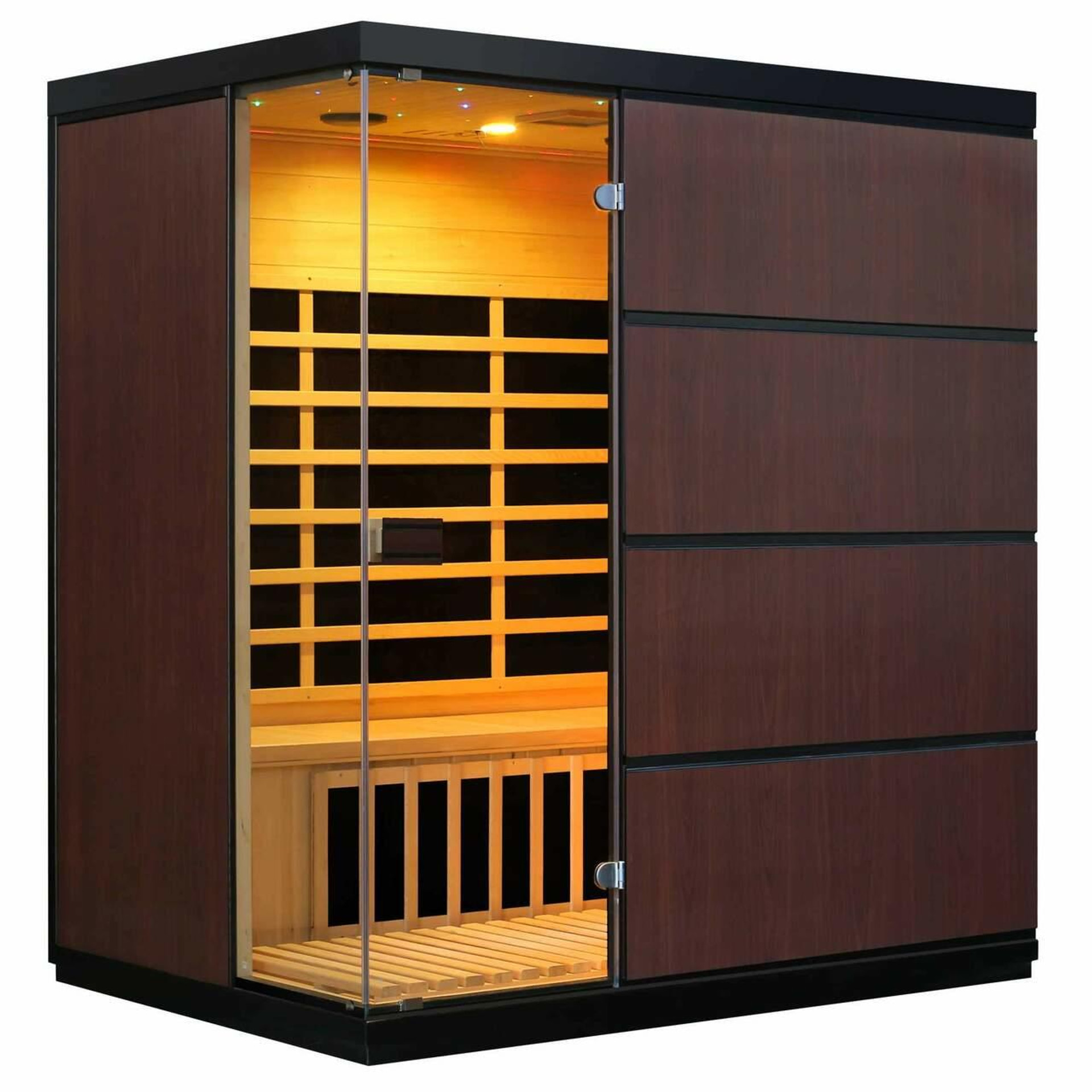 HeatWave Yukon 2 Person FAR Infrared Carbon Fiber Cedar Sauna on Pool and Spa Supply Store