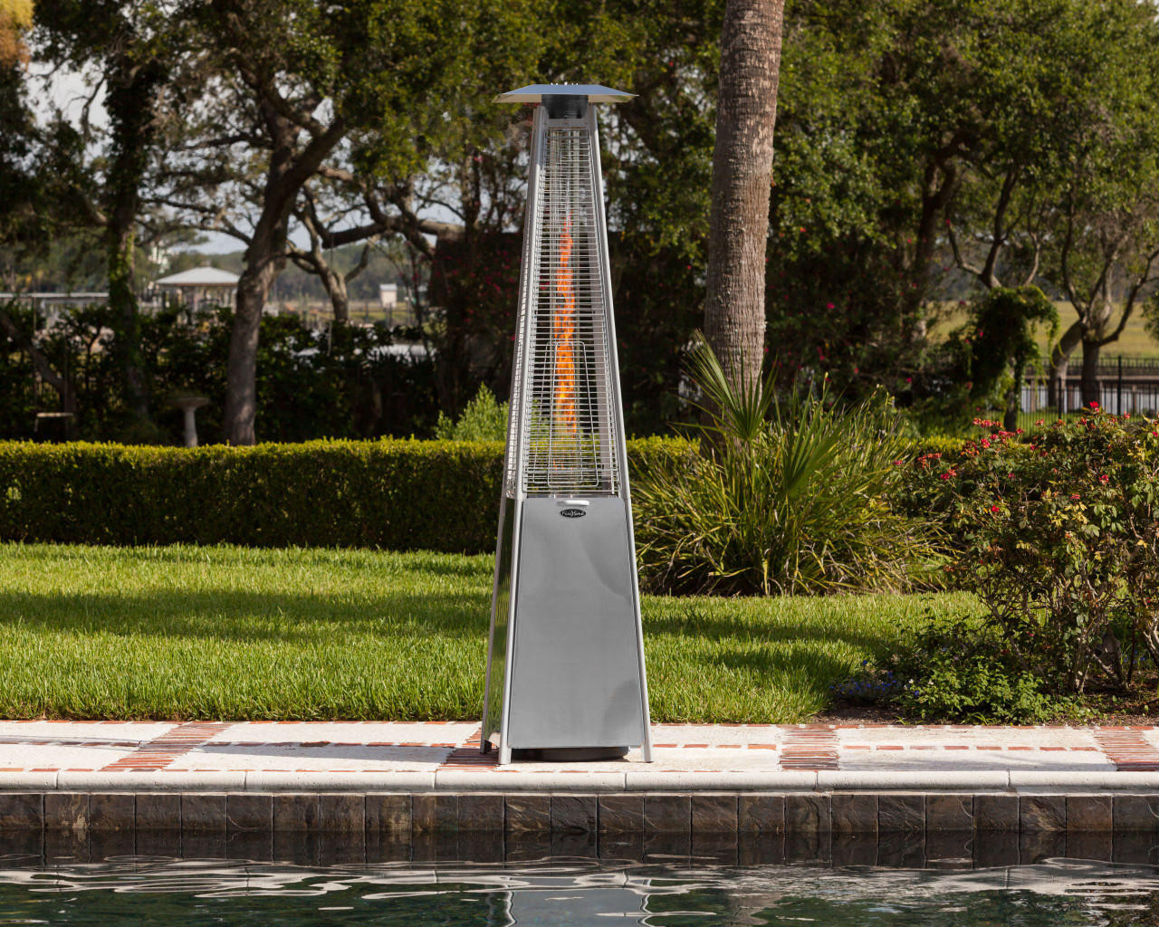 Stainless Steel Pyramid Flame Heater - Pool and Spa Supply Store