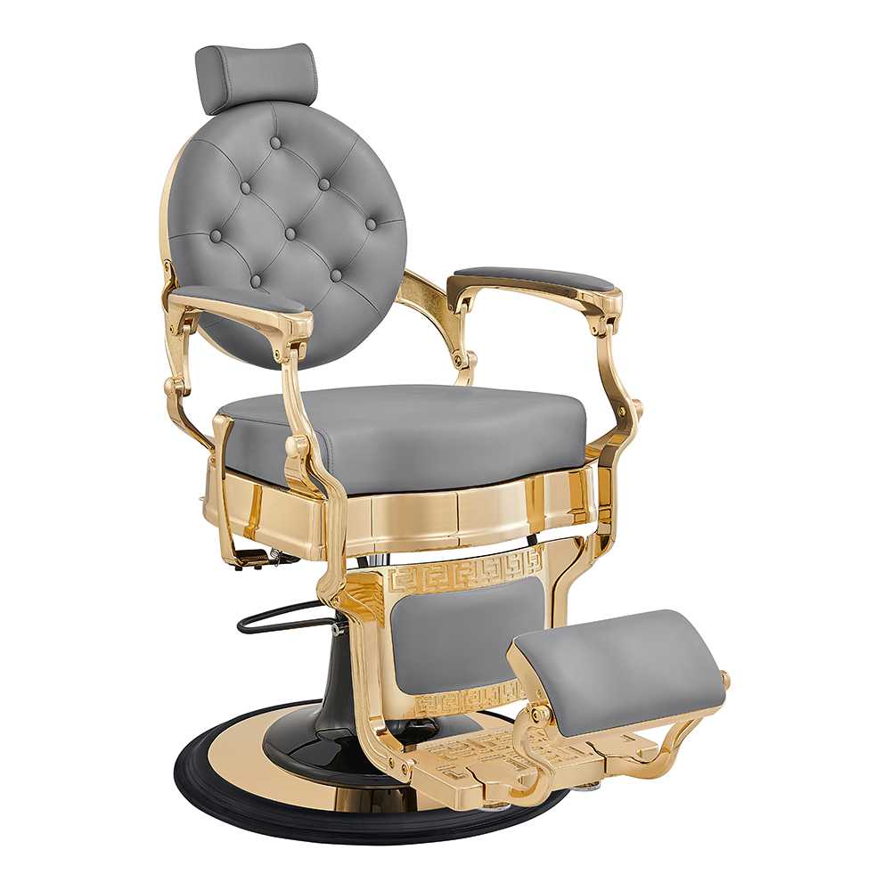 Vintage PRINCETON II Barber Chair + Gold Accents | Aria Chairs