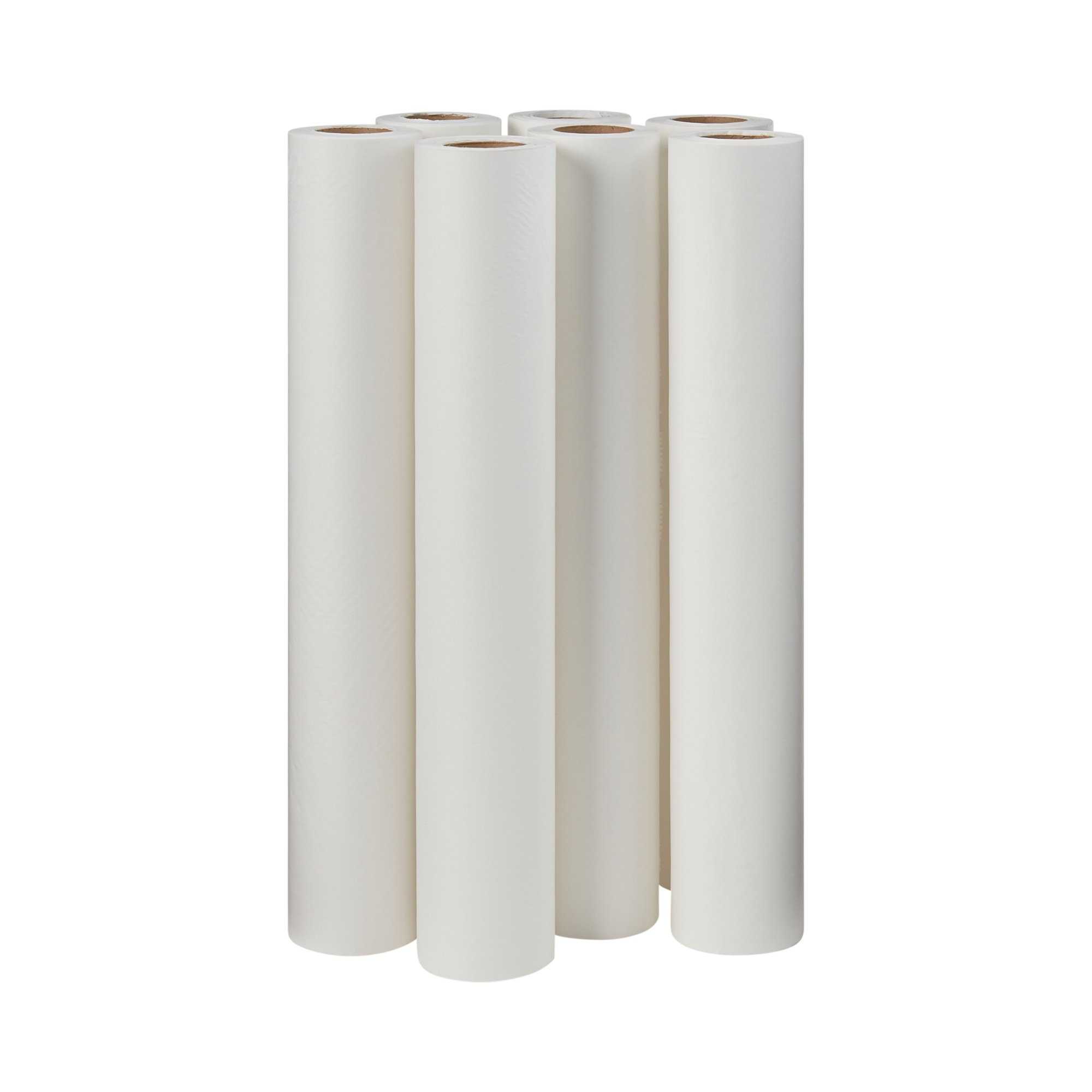 McKesson Medical Exam Table Paper Rolls, 21" x 125', White Crepe (12 Rolls)