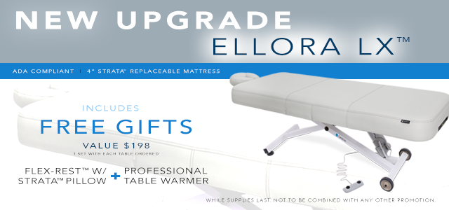 Earthlite ELLORA LX Multi-Treatment Table + Replaceable Mattress