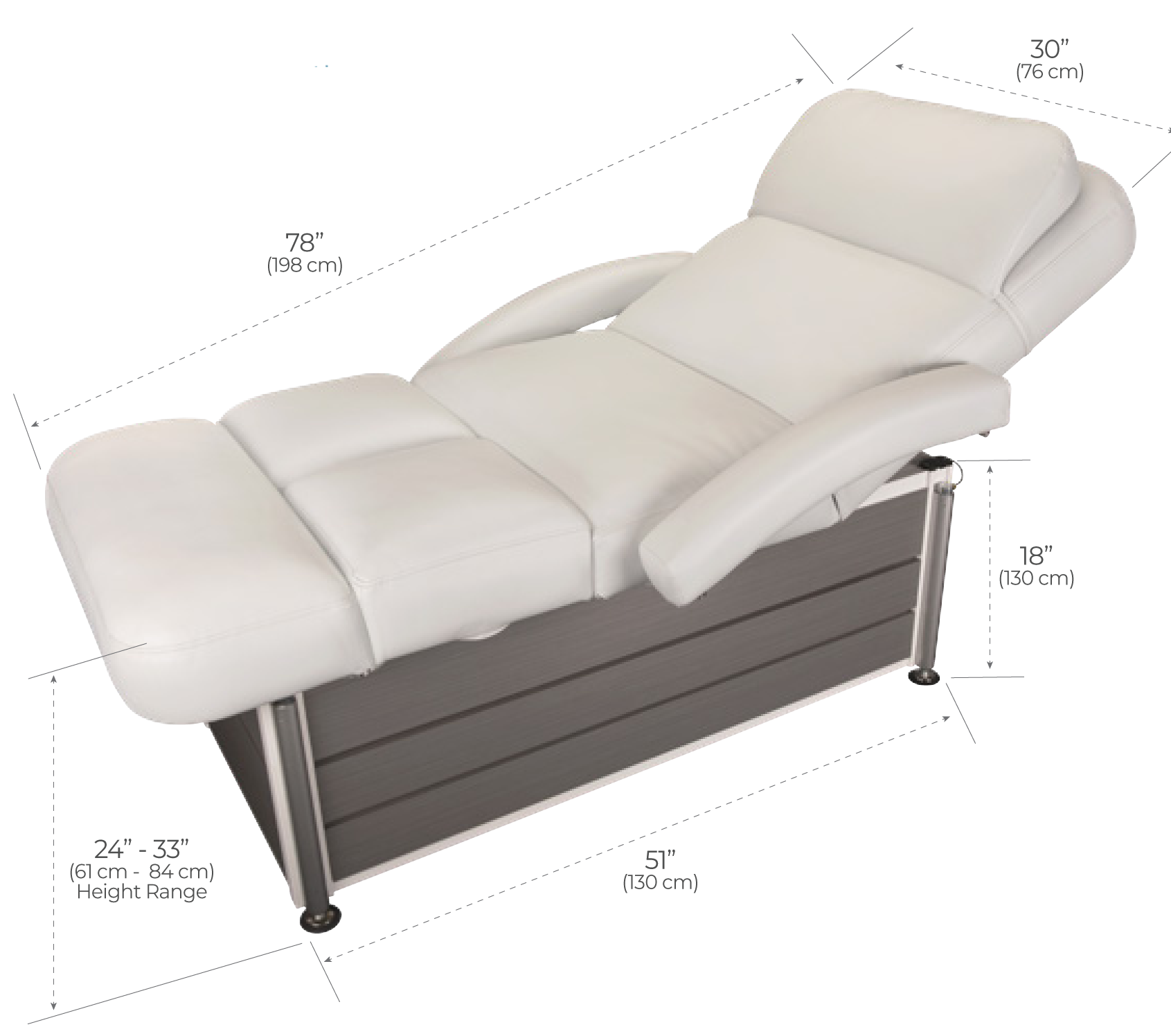 LEC Pan Pacific Electric Convertible Pedicure Chair with Foot Bath ...