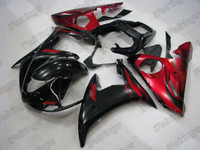 2003 2004 2005 Yamaha YZF-R6 red and black fairings - iFairings