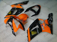 2003 2004 Kawasaki Ninja ZX-6R orange and black fairing kit - iFairings