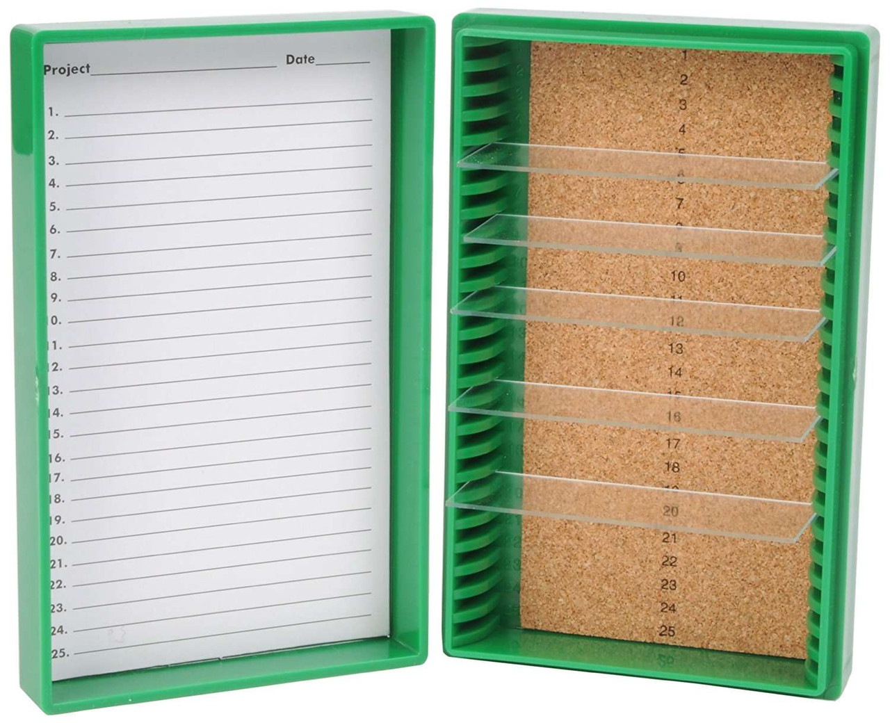 25-Place Microscope Slide Boxes