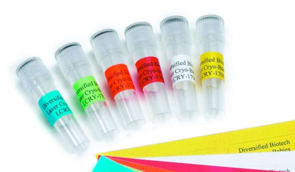 Sheet Labels for Cryogenic Vials