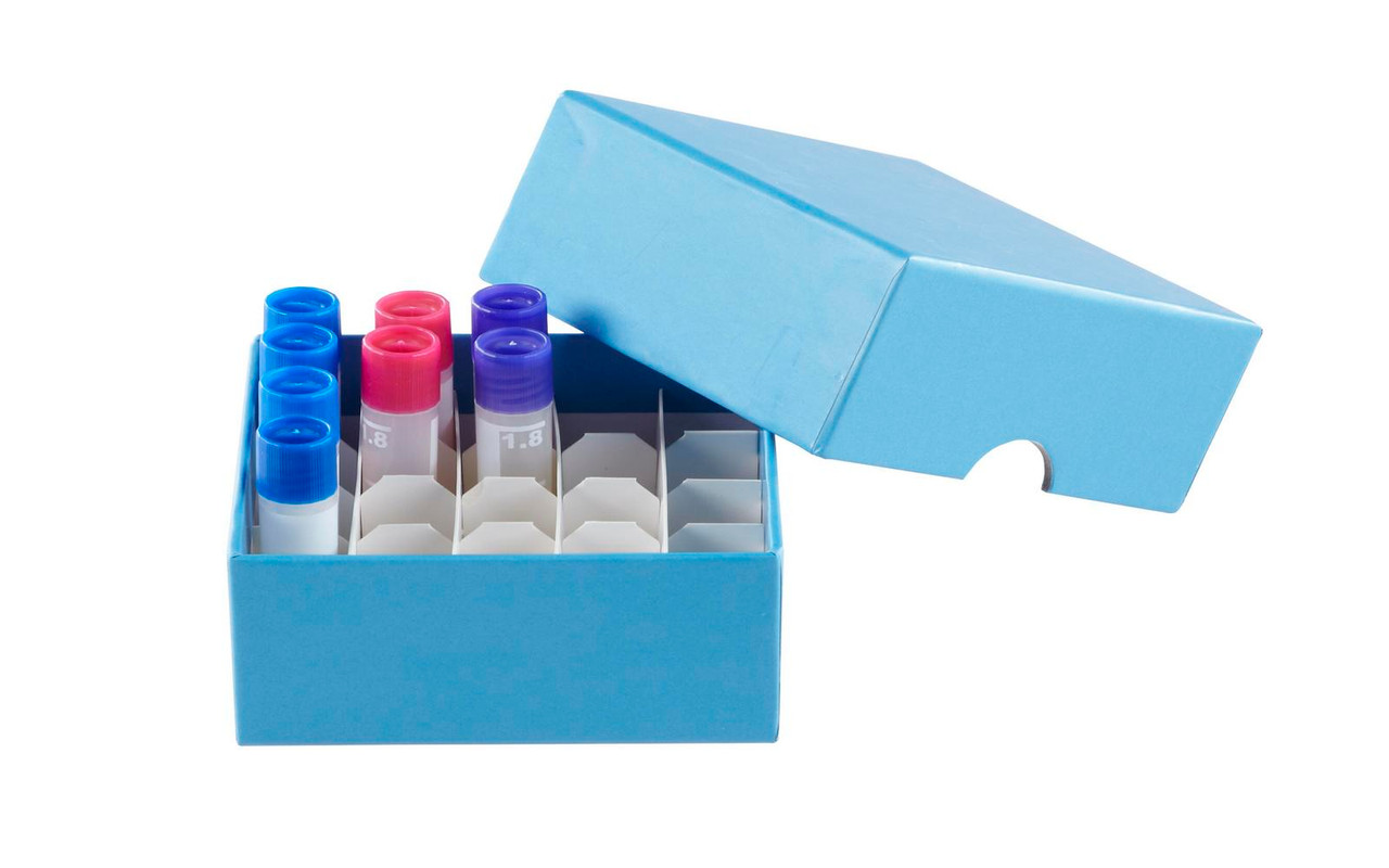 CARDBOARD CRYOGENIC VIAL TUBE STORAGE BOX