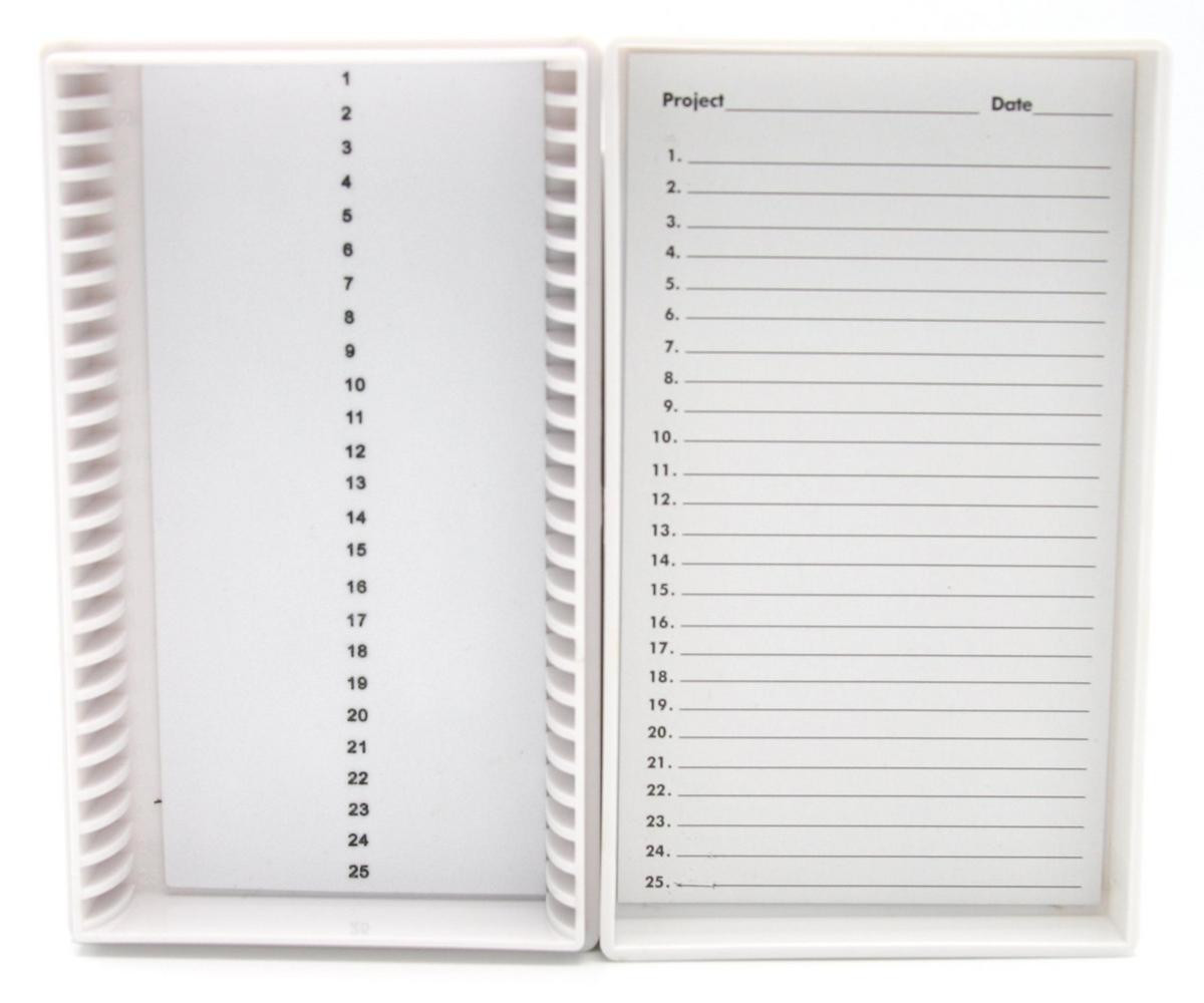 25-Place Microscope Slide Box