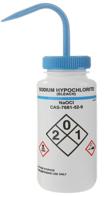 Laboratory Wash Bottles, Safety Labeled and Self-Venting