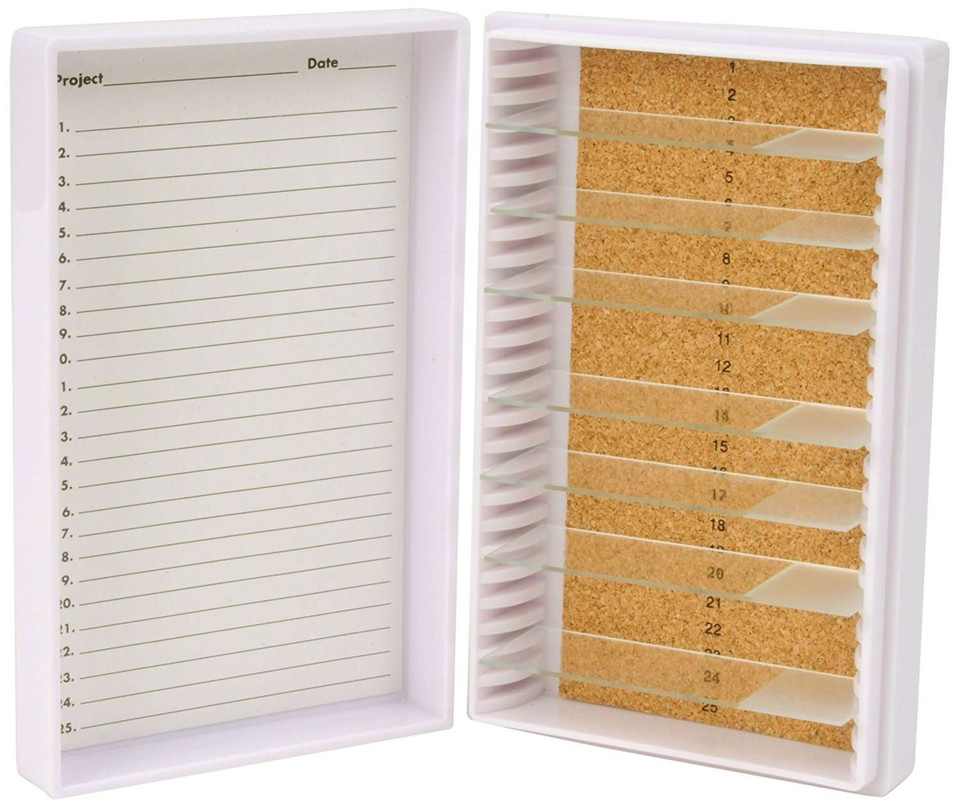 25-Place Microscope Slide Boxes