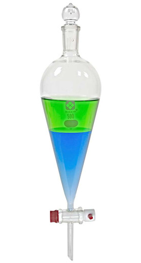 Separatory Funnels with PTFE Stopcocks