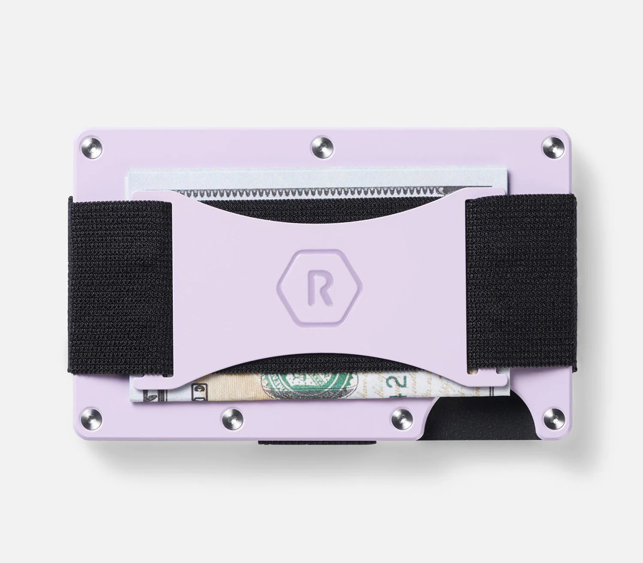 The Ridge Lavender Aluminum Ridge Wallet with Cash Strap