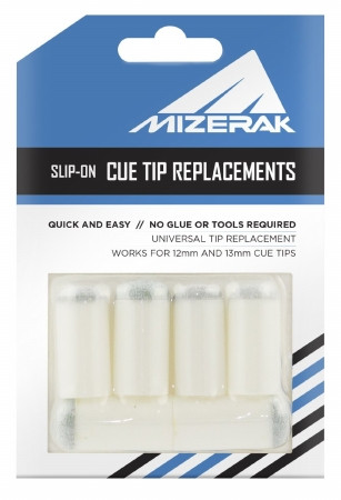 Mizerak Slip-On Replacement Cue Tips – 6-Pack