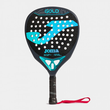 GOLD PADDLE RACKET BLACK TURQUOISE - Only Sport Ltd