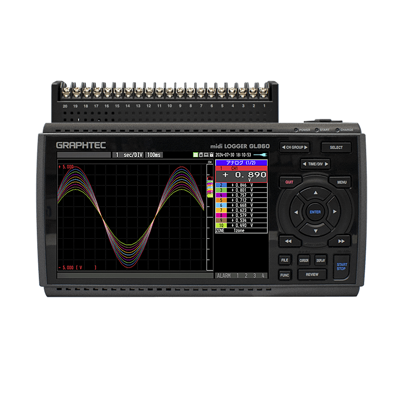 Graphtec GL860 data logger + B-563 input terminal block