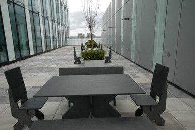 Natural Black Slate Rectangular Table | RR Stone
