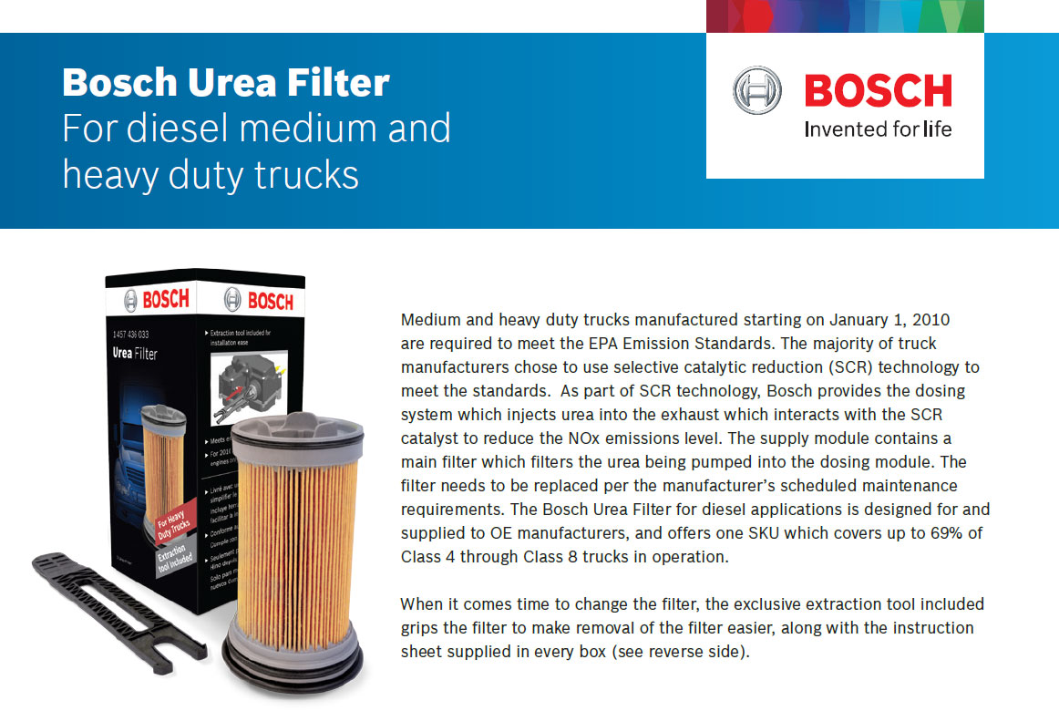 Bosch Urea Filters - Cardinal Parts