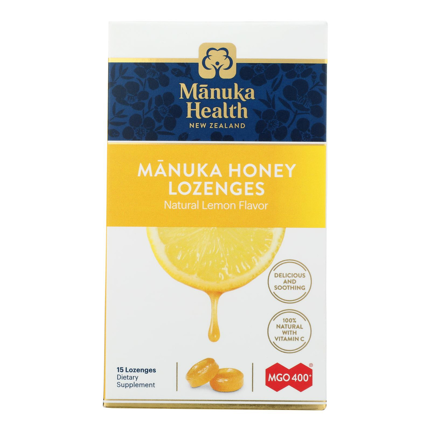 Manuka Health - Loz Honey Mgo 400+ Lemon - 1 Each -15 Count - Hey Pharma