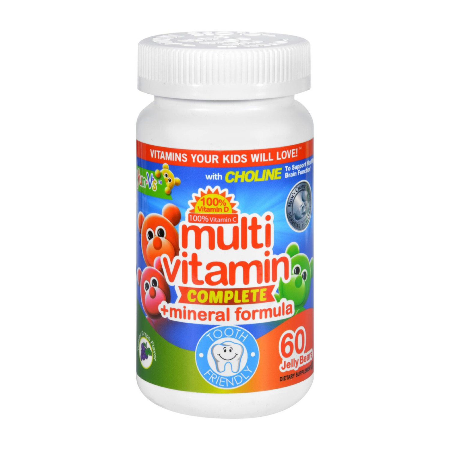Yum V's Multi Vitamin plus Mineral Formula Jellies Yummy Grape - 60 ...