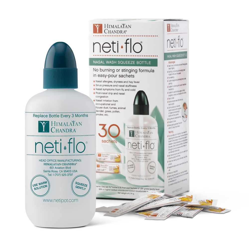 Himalayan Chandra Neti Flo Nasal Wash Kit, All Natural Sinus and Nasal ...