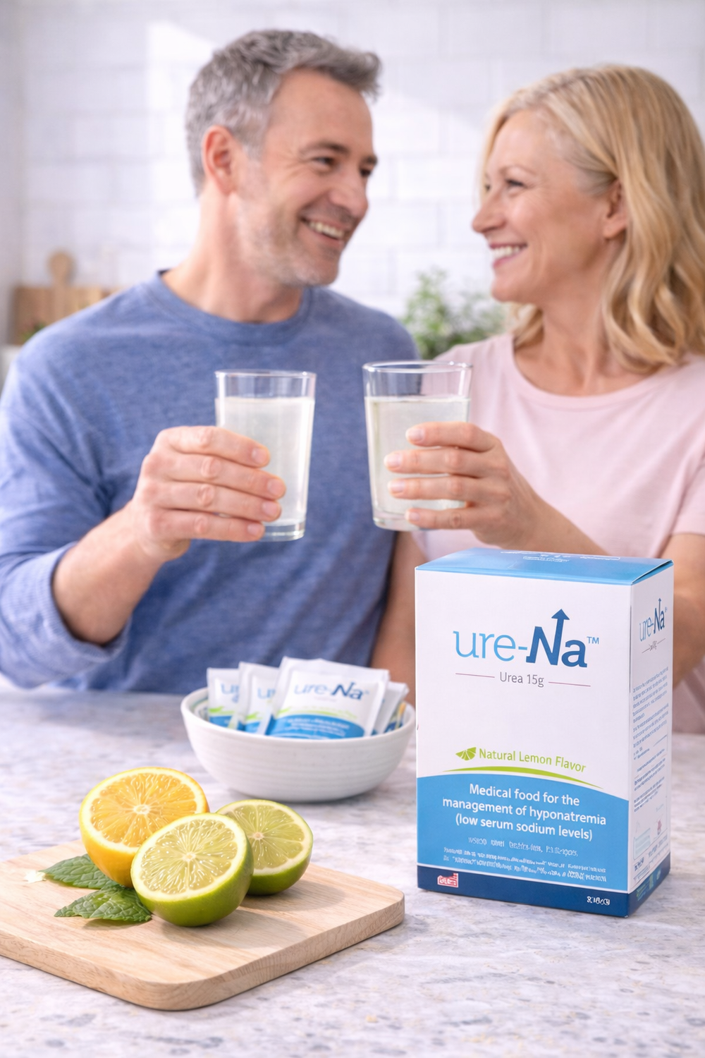 Ure-Na Urea Medical Food 15 g Urea per Packet Natural Lemon Lime Flavor ...