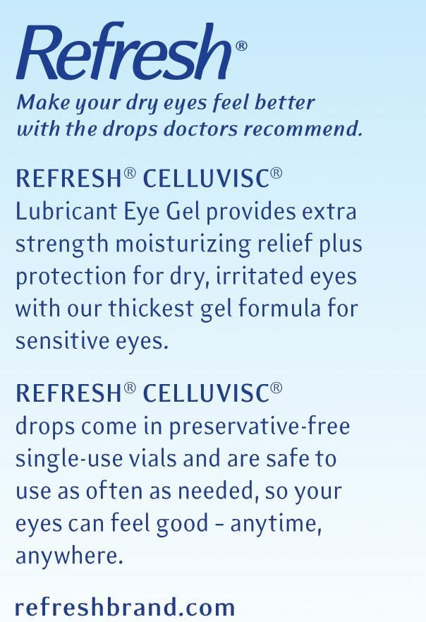 REFRESH CELLUVISC Lubricant Eye Gel Single-Use Containers 30 ea (Pack ...