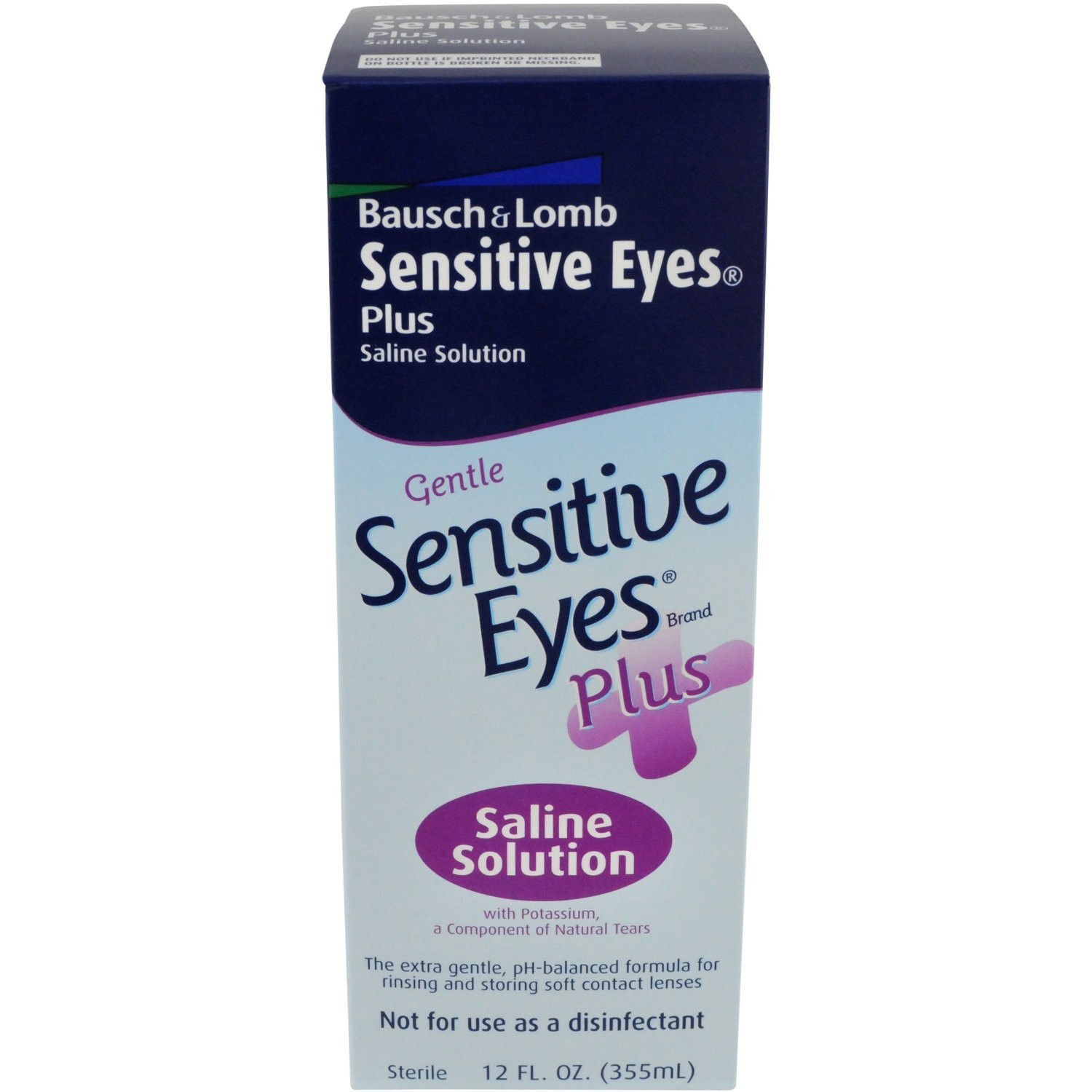 Bausch & Lomb Saline Solution Sensitive Eyes Gentle Relief Formula ...