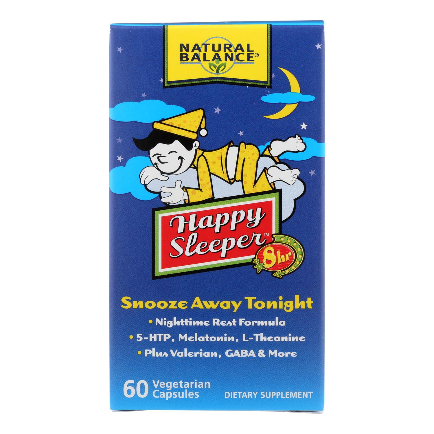 Natural Balance Happy Sleeper - Melatonin - 60 Vegetarian Capsules ...