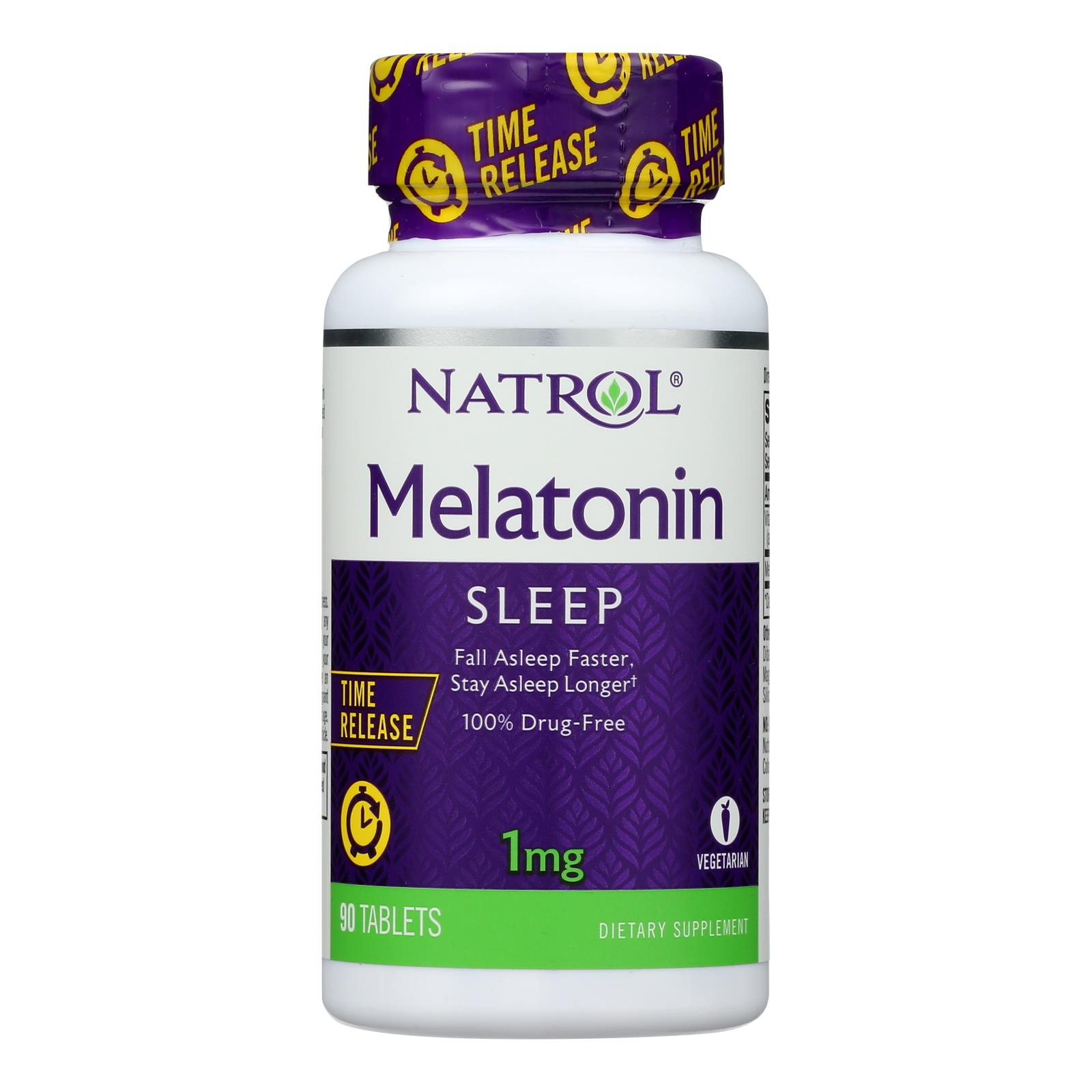 Natrol - Melatonin - Time Release - 1 mg - 90 Tablets - Hey Pharma